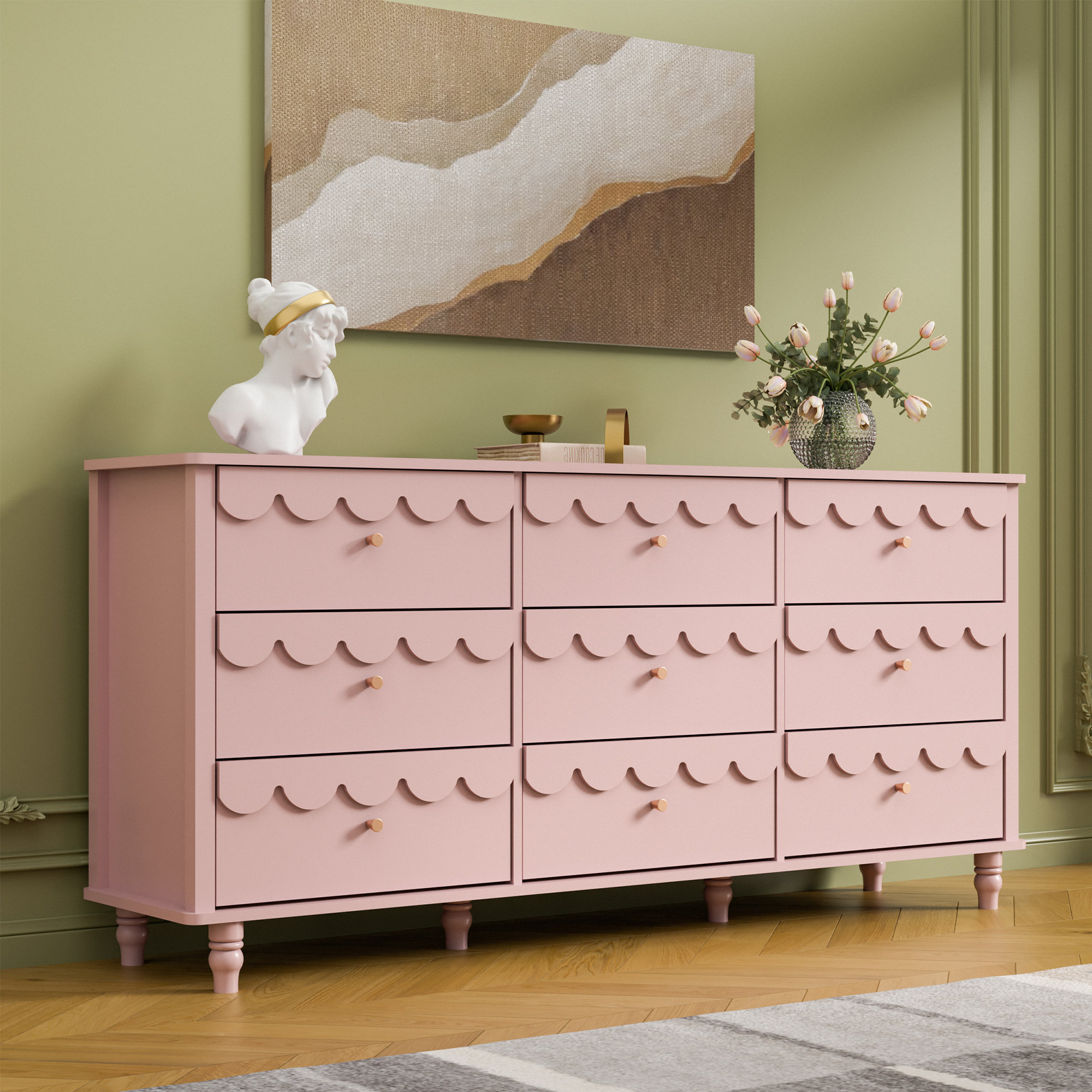 Charlton Home 9 - Drawer 63.1"W Dresser & Reviews - Wayfair Canada